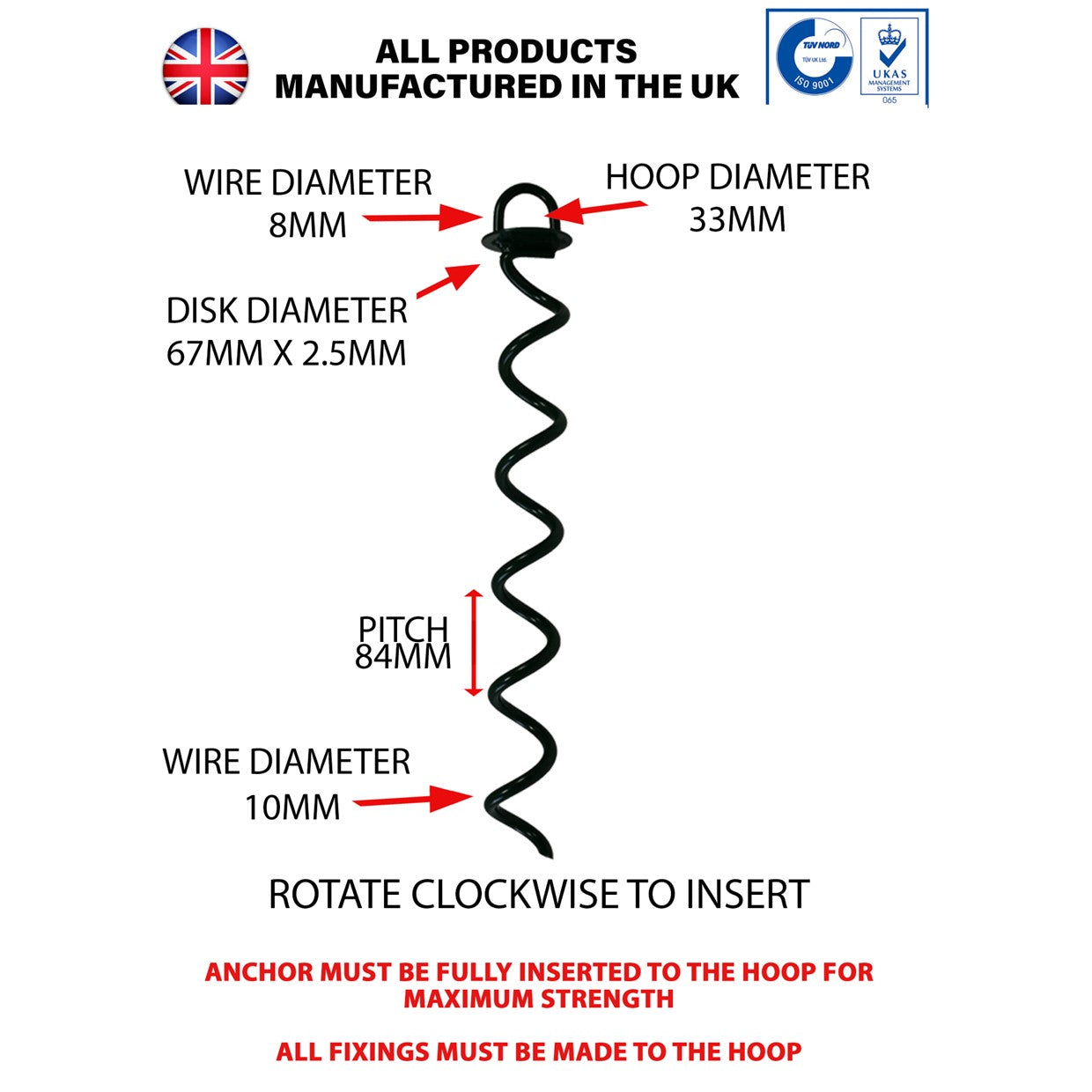 BIGBEN® Ground Anchor - Strong Tether Anchor for Tents, Animals, Plants ...