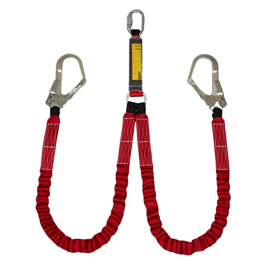 BIGBEN® Twin Tailed Elasticated Fall Arrest Lanyard with 2x Steel Scaf