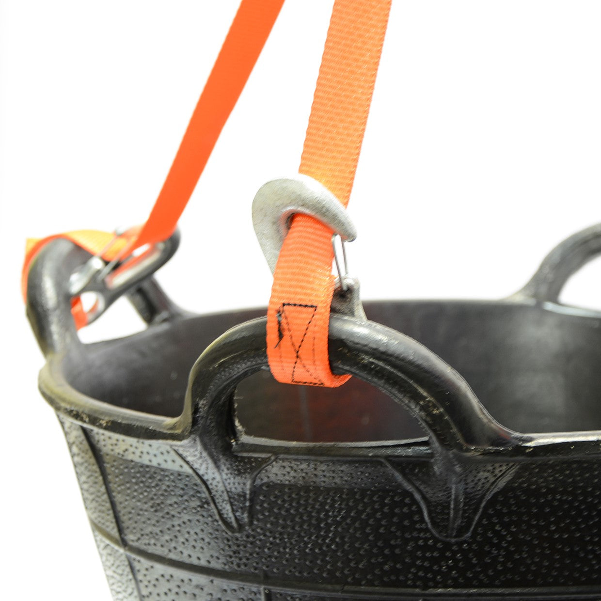 36 Litre Dean Hoist Bucket & Lifting Sling - 4 Handles, Black Tyre ...