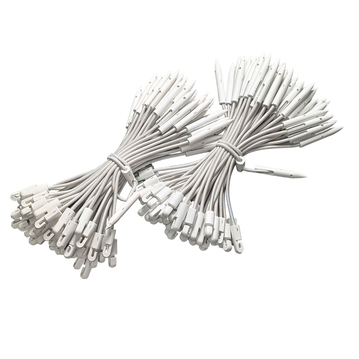 BIGBEN® Bungee Toggle Ties (White) - 100 Pack