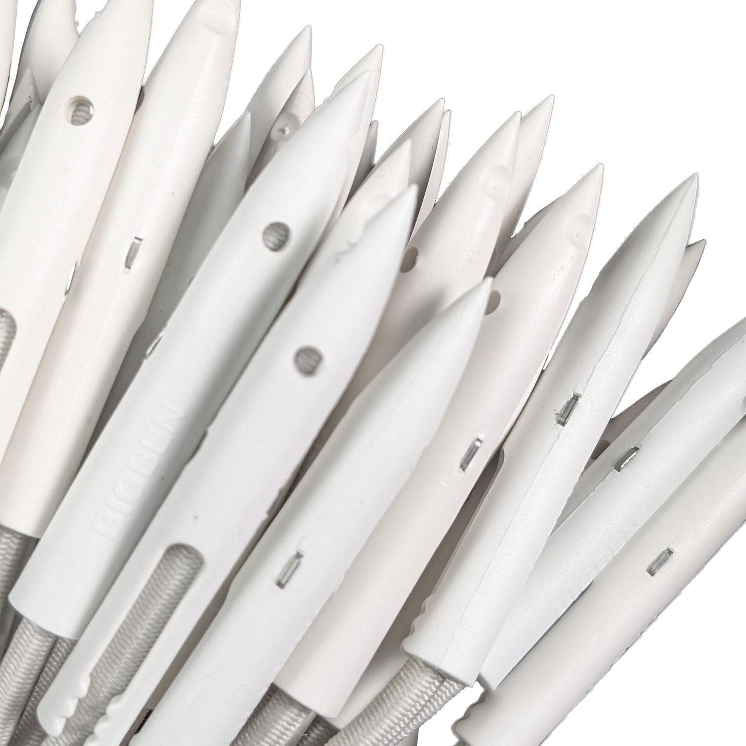 BIGBEN® Bungee Toggle Ties (White) - 100 Pack