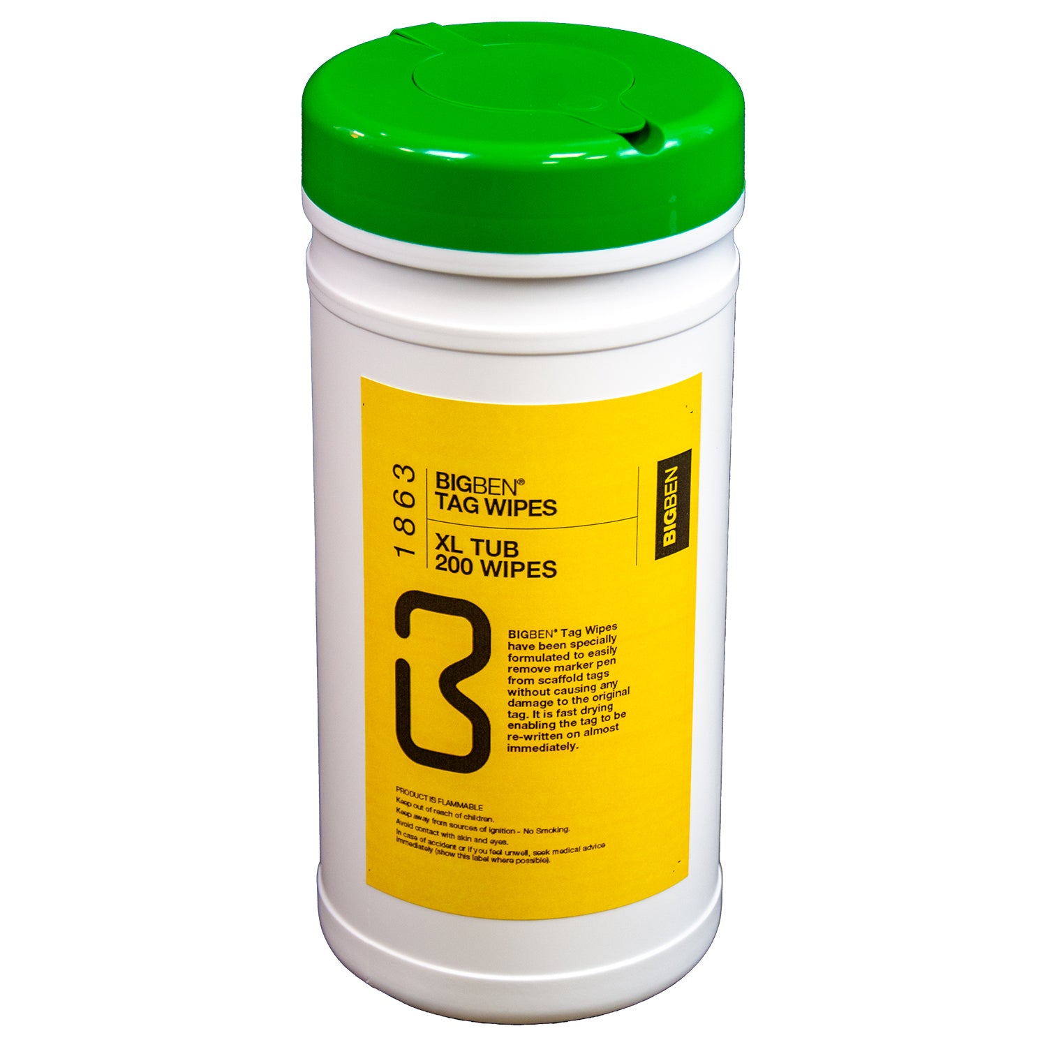 BIGBEN Tagwipe Safe Marker Ink Remover Wipes - Tub 200