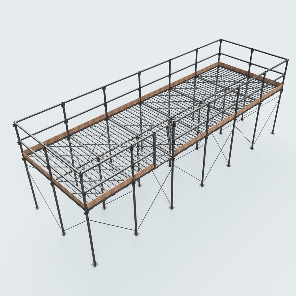 12 Bay Trestle with Handrail & Access Gate