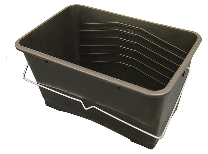 15 litre Ribbed Plastic Paint Scuttle with wire handle