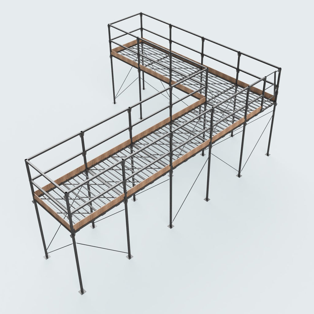 8 Bay Trestle with Handrail & Access Gate