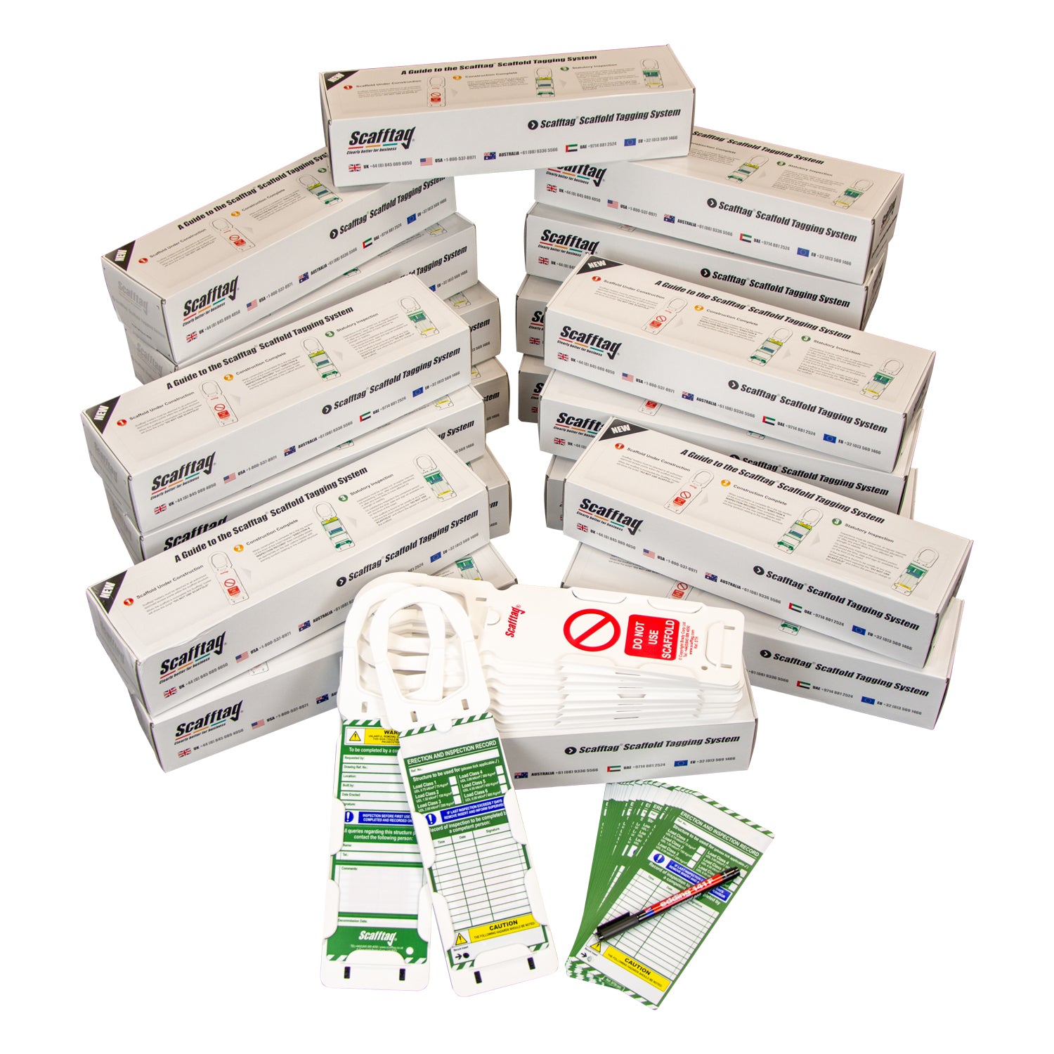 ScaffTag - 200 Holders, 400 Inserts