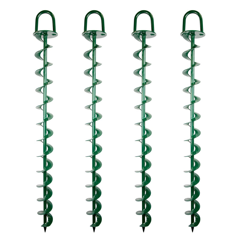4x Hurricane Ground Anchors - 900mm Heavy Duty 1,260KG BIGBEN Safety ...