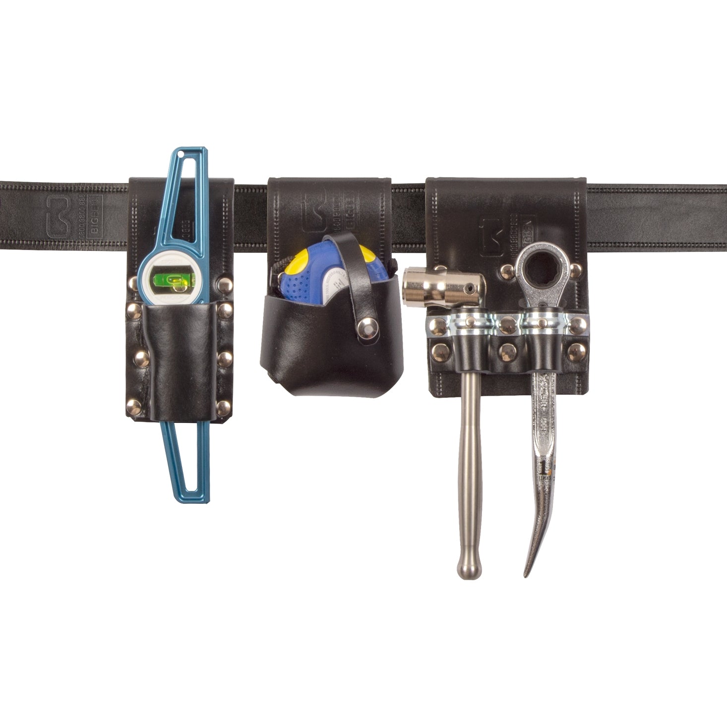 BIGBEN® Scaffolder’s Leather Belt Set & Tools - Black