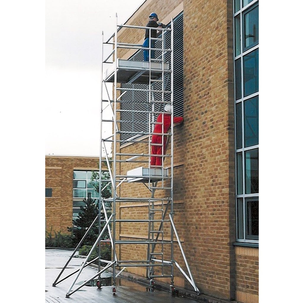 Medium Duty Aluminium Scaffold Tower - Single Width x 1.6m Long