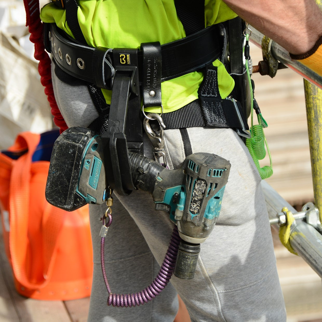 Leather Belt Loop with attachment point for Safety Ropes and Tethers