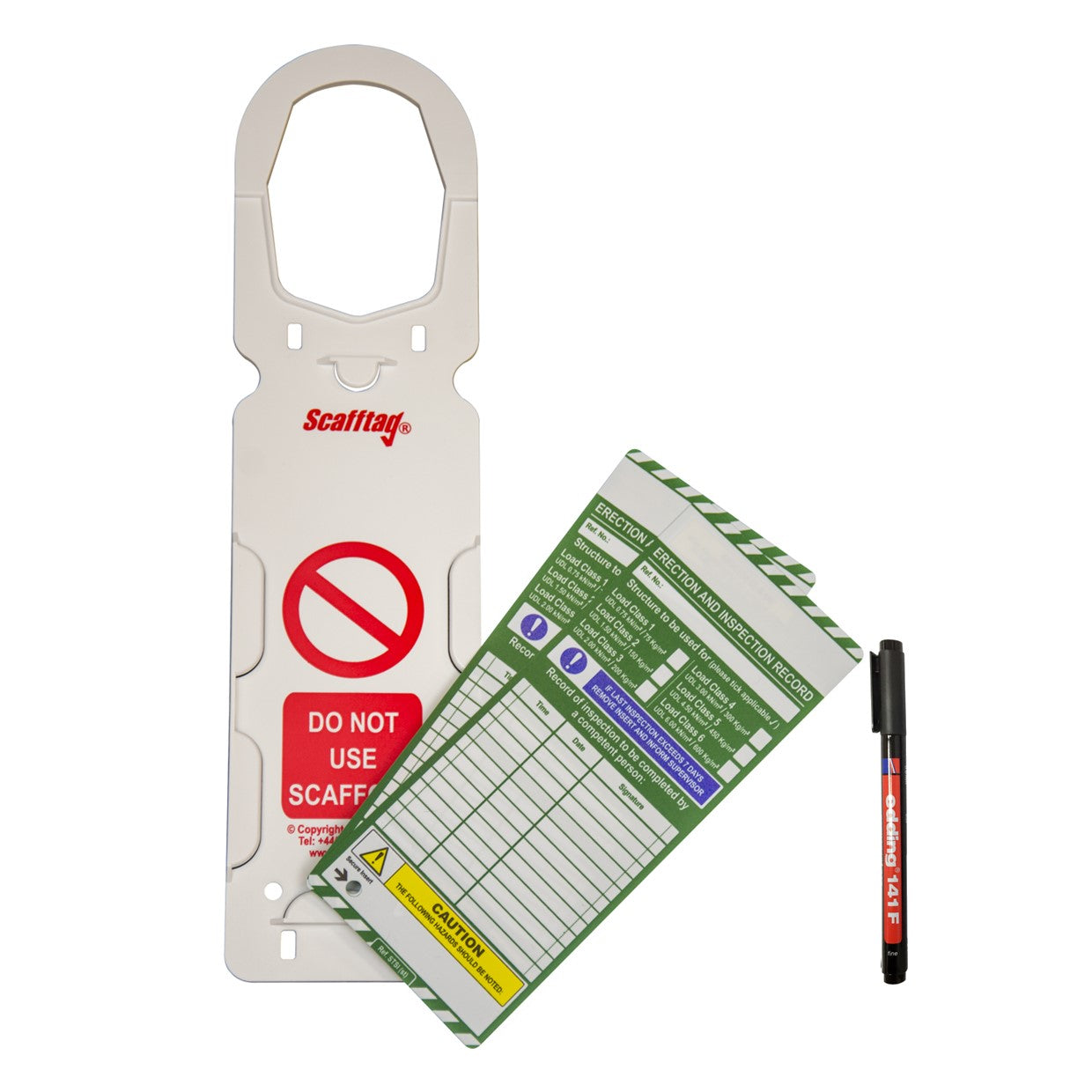 ScaffTag - 1 Holder, 2 Inserts