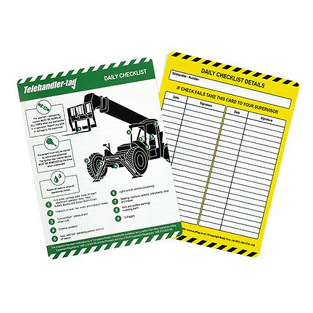 Telehandler Tag Insert - Pack 10