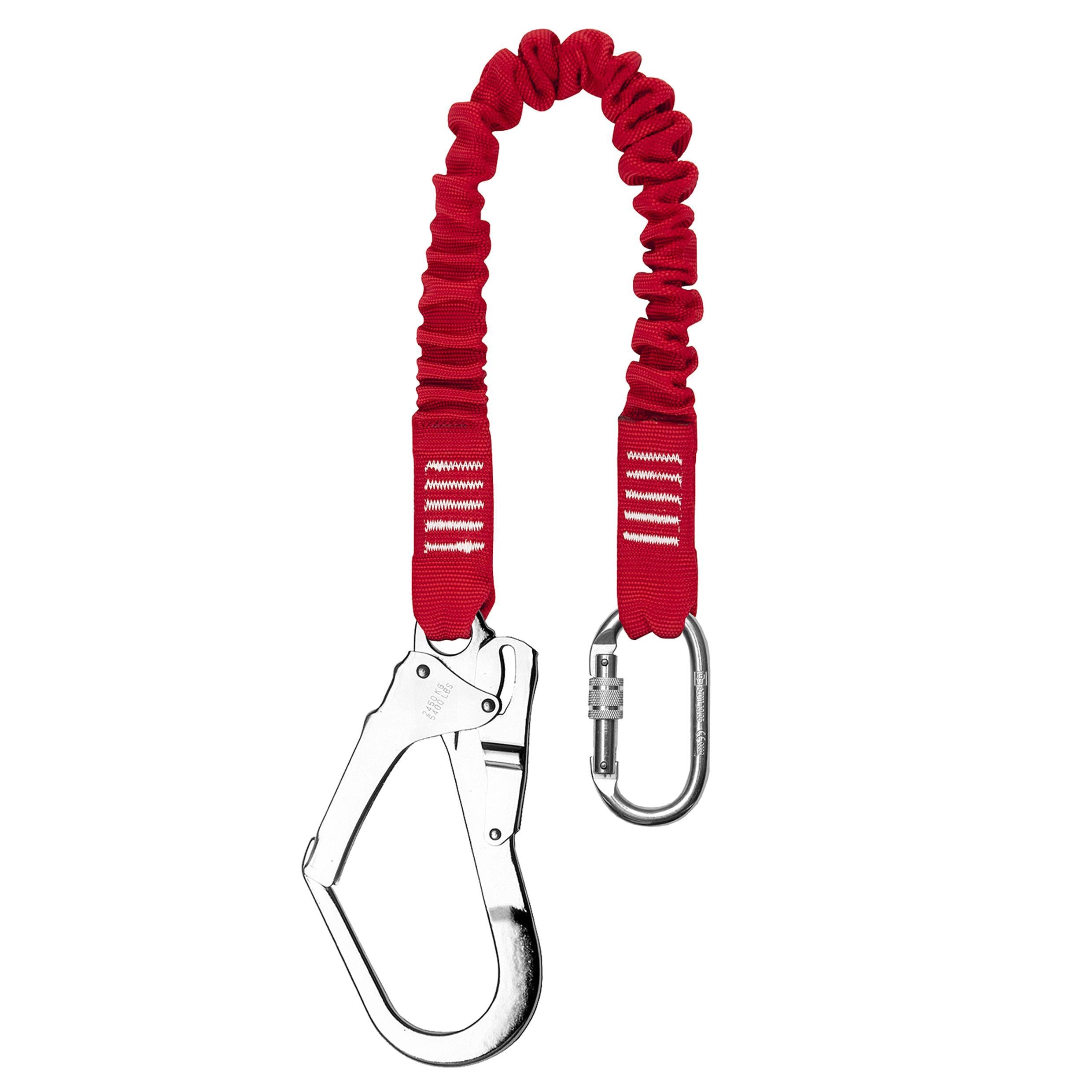 BIGBEN® Elasticated Fall Restraint Lanyard with Carabina & Scaff Hook