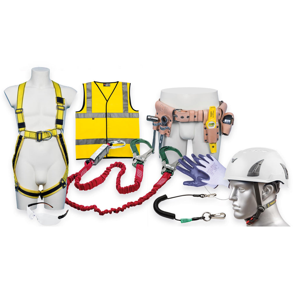 Deluxe Scaffolder’s Kit 6 - Safety Harness, Belt, Frogs, Level, Helmet ...