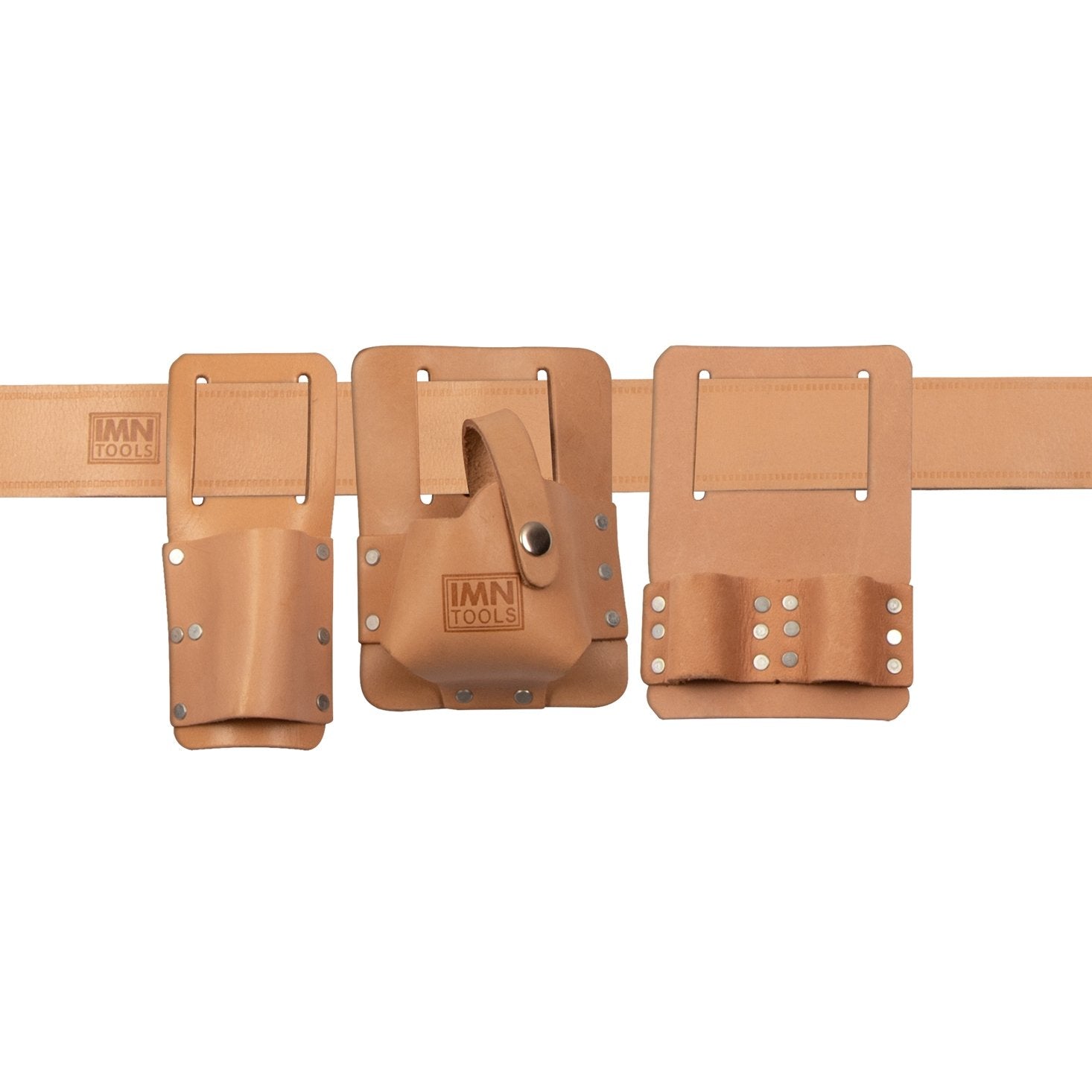 IMN Contractors Leather Scaffold Belt Set - Natural