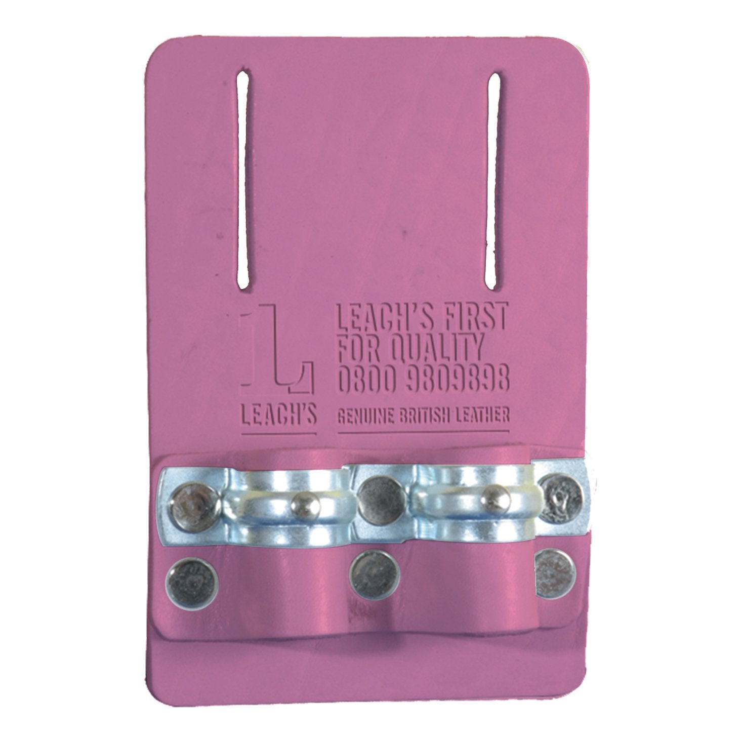 Leach’s Double Loop Spanner Frog with Metal Reinforcement - Pink Leath