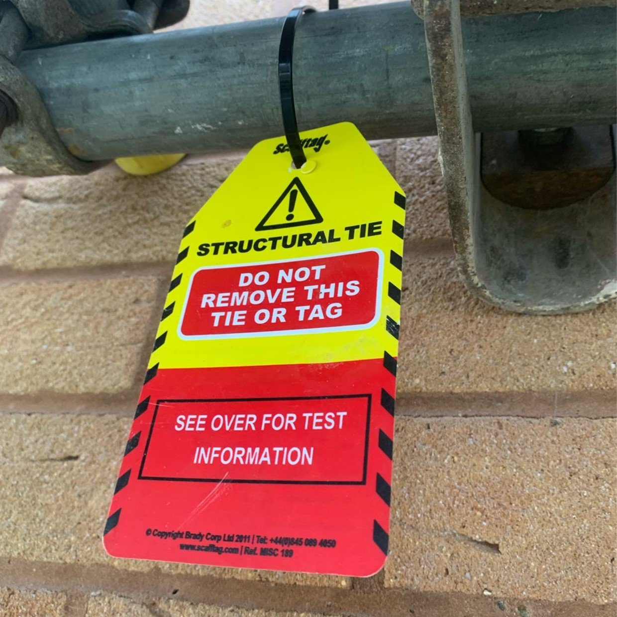 Tie Warning Test Tag - 50 Pack